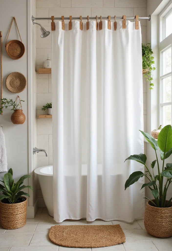 10 Shower Curtain Tie Back Ideas for Neat Functional Styling - Cozy ...